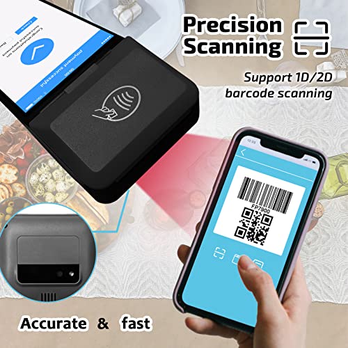 SMAJAYU Pos Terminal Receipt Printer Android 10 Handheld Mobile POS with 4G,WiFi,Bluetooth, 58mm Thermal Receipt Printing for Small Business Retail,Built-in Google Play Support Android Software