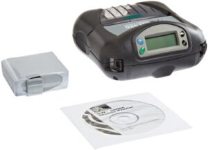 zebra r4d-0u0a000n-00 rw420 direct thermal mobile receipt and label printer, 203 dpi, cable ready