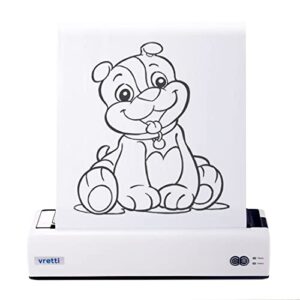 vretti a4 wireless bluetooth usb portable printer compatible with android and ios phone support 8.5×11 inches thermal paper for outdoors home office travel students and cars printing