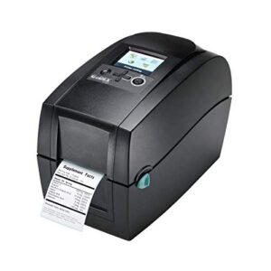 godex rt200i 2″ thermal transfer printer with color display 203 dpi, 7 ips, usb(h/d), rs232, ethernet