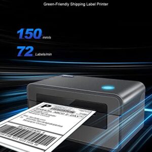 POLONO Shipping Label Printer Gray, 4x6 Thermal Label Printer for Shipping Packages, Commercial Direct Thermal Label Maker, Thermal Labels, 4" x 6" Direct Thermal Shipping Labels (Pack of 500