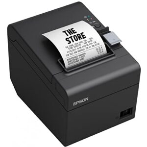 Epson TM-T20III Thermal POS Receipt Printer, Black - USB Type B, Serial Interfaces and DK Port - Print Speeds Up to 250mm/sec, 203 dpi, Auto-Cutter, Monochrome, DAODYANG Printer_Cable