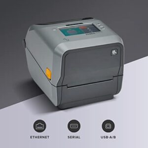 ZEBRA ZD621 Direct Thermal Desktop Printer Color Touch LCD 300 dpi Print Width 4-inch USB Serial Ethernet ZD6A143-D01F00EZ