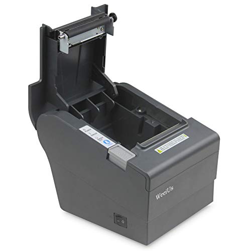 WeeiUs POS Thermal Receipt Printer, USB Ethernet LAN Serial Connection, with auto-Cutter, Restaurant Printer, 3 1/8 80mm, Support Windows ESC/POS, RJ11RJ12 Cash Drawer