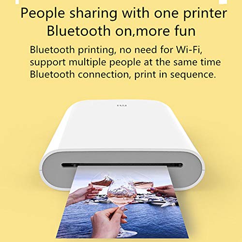 Xiaomi HD Wireless Bluetooth Portable Pocket Instant Printer Full Color Prints Compatible iOS & Android Devices(White)