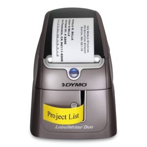 dymo labelwriter duo 300dpi 55 labels per minute label printer; 180dpi d1 tape label printer (69220)