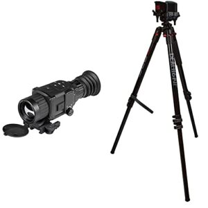 agm rattler ts25-384 thermal imaging riflescope 12um 384×288 & bog deathgrip aluminum tripod with durable aluminum frame, lightweight, stable design, bubble level