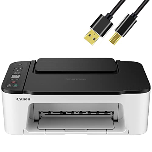 Canon Wireless Inkjet All in One Printer, Print Copy Fax Scan Mobile Printing with LCD Display, USB and WiFi Connection with 6 ft NeeGo Printer Cable