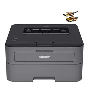 brother hl-l23 00d compact wired laser monochrome printer – auto duplex printing – print up to 26 pages/minute – up to 250 sheet paper input – 2400 x 600 dpi – hi speed usb + hdmi cable