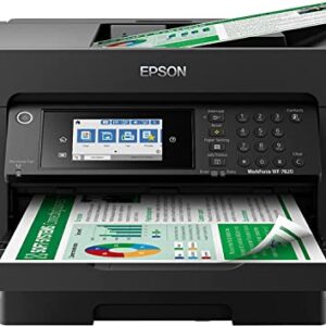 Epson Workforce Pro WF-7820 Wide-Format Wireless All-in-One Color Inkjet Printer, Black - Print Scan Copy Fax - 4.3" Touchscreen, 25 ppm, 4800 x 2400 dpi, Auto 2-Sided Printing, 13"x19", 50-Sheet ADF