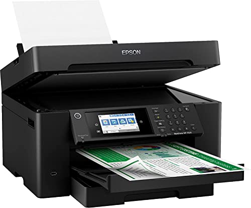 Epson Workforce Pro WF-7820 Wide-Format Wireless All-in-One Color Inkjet Printer, Black - Print Scan Copy Fax - 4.3" Touchscreen, 25 ppm, 4800 x 2400 dpi, Auto 2-Sided Printing, 13"x19", 50-Sheet ADF