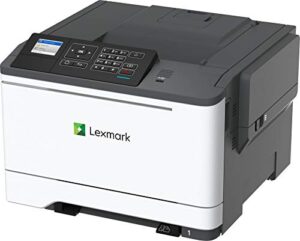 lexmark c2535dw color laser printer with duplex printing, wireless connection, and 35 ppm (42cc160), white/ gray, medium