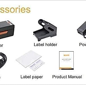 Beeprt BY426BT | High Speed Thermal Label Printer for 4X6 Labels | Bluetooth Enabled | Free Label Holder | Compatible with Windows, MacOS, Android and iOS Systems | 12 Month Free Replacement Warranty…