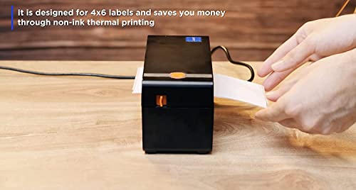 Beeprt BY426BT | High Speed Thermal Label Printer for 4X6 Labels | Bluetooth Enabled | Free Label Holder | Compatible with Windows, MacOS, Android and iOS Systems | 12 Month Free Replacement Warranty…