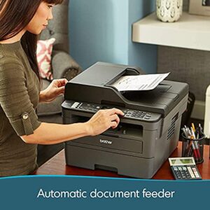 Brother MFC-L2710DW Series Compact Wireless Monochrome Laser All-in-One Printer - Print Copy Scan Fax - Mobile Printing - Auto Duplex Printing - Print Up to 32 Pages/Min - ADF + HDMI Cable