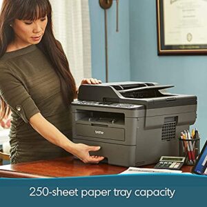 Brother MFC-L2710DW Series Compact Wireless Monochrome Laser All-in-One Printer - Print Copy Scan Fax - Mobile Printing - Auto Duplex Printing - Print Up to 32 Pages/Min - ADF + HDMI Cable