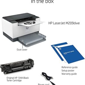 HP Laserjet M209dwe Single-Function Wireless Monochrome Laser Printer - Print only - 30 ppm, 600 x 600 dpi, 8.5" x 14" Legal, Auto Duplex Printing, USB, WiFi, Ethernet, Cbmou External Webcam