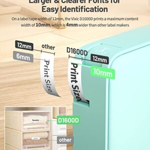 Vixic Label Maker Machine with Tape D1600D Bluetooth Label Maker, Portable Label Printer Wireless Sticker with Multiple Templates Available for Labeling, Labeler for Home Office Organization, Green