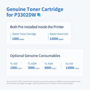 Pantum Laser Printer Black and White Wireless Printer, Auto Two-Sided Printing, P3302DW 35 Pages Per Minute(V9N61A)