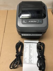 #s6b zebra zp 500 plus label printer zp500-0103-0017 w/prints, power, usb cables