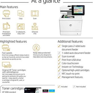 HP Color LaserJet Enterprise M577dn (B5L46A#BGJ) Duplex 3600 dpi USB/Ethernet Laser Multifunction Printer (Renewed)