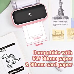 Phomemo M03 Portable Printer-2022 Bluetooth Portable Printer Photo Printer Wireless Portable Mobile Printer Thermal Printer Compatible with iOS + Android,Gift for Mom,Cute School Supplies-Pink