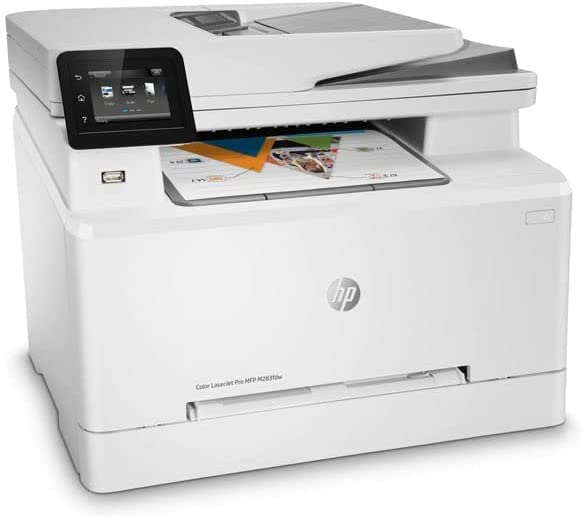 HP Laserjet Pro MFP M283cdwF All-in-One Wireless Color Laser Printer, White - Print Scan Copy Fax - 22 ppm, 600x600 dpi, 8.5x14, Auto 2-Sided Printing, 50-Sheet ADF, Ethernet- External 64GB Drive