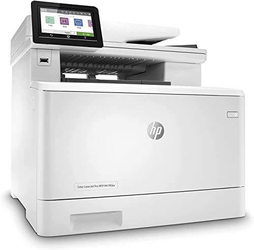 HP Laserjet Pro M479fdw Wireless Color All-in-One Laser Printer -White - Print Scan Copy Fax - 28 ppm, 600 x 600 dpi, Auto D2-Sided Printing, ADF, Ethernet, Bluetooth- Wulic Printer Cable