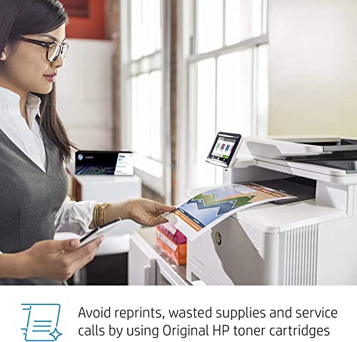 HP Laserjet Pro M479fdw Wireless Color All-in-One Laser Printer -White - Print Scan Copy Fax - 28 ppm, 600 x 600 dpi, Auto D2-Sided Printing, ADF, Ethernet, Bluetooth- Wulic Printer Cable