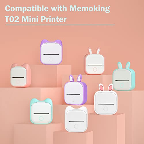 Memoking T02 Protective Case-Bunny Ears Shape Soft Silicone BPA-Free Cute Design Printer Cover, Compatible with T02 Mini Bluetooth Wireless Portable Mobile Pocket Printer, Green