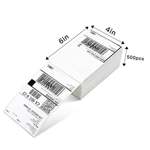 Phomemo Shipping Labels, 4x6 Thermal Labels, Compatible with USPS, Shopify, Amazon, Etsy, Ebay, DHL, UPS, FedEx, 500pcs/pack