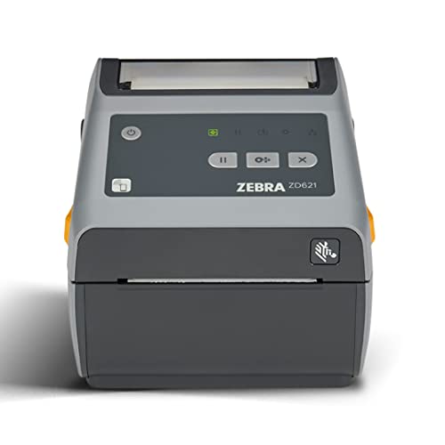 ZEBRA ZD621 Direct Thermal Desktop Printer 203 dpi Print Width 4-inch USB Serial Ethernet 802.11ac ZD6A042-D01L01EZ