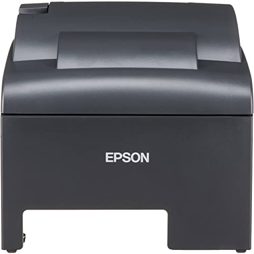 Epson TM-U220B Dot Matrix Compact POS Impact Receipt and Kitchen Label Printer - DK Port and Ethernet Connectivity - Print Speeds up to 6.0 lps, 4 Lines Per Second, Auto-Cutter, MPOS