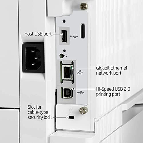 HP Laserjet Enterprise M611dn Single-Function Wired Monochrome Laser Printer, White - Print only - Ethernet, USB, 4.3" Touchscreen, 65 ppm, 1200x1200 dpi, Auto Duplex Printing - Cbmou External Webcam