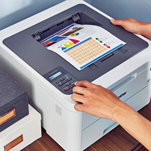 Brother HL-L3210CW Compact Digital Color Printer Providing Laser Printer Quality Results, Built-in Wireless, 250-sheet Paper Tray, 600 x 2400dpi, Works with Alexa, Bundle with JAWFOAL Printer Cable