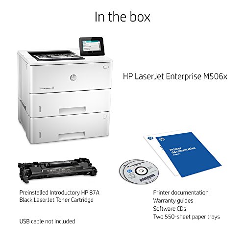 HP LaserJet Enterprise M506x Wireless Monochrome Printer, (F2A70A)