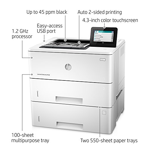 HP LaserJet Enterprise M506x Wireless Monochrome Printer, (F2A70A)