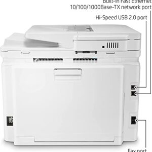 HP Laserjet Pro MFP M283cdw All-in-One Wireless Color Laser Printer, White - Print Scan Copy Fax - 22 ppm, 600 x 600 dpi, 50-Sheet ADF, Auto Duplex Printing, Ethernet, Cbmoun Printer_Cable