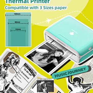 Phomemo M04S Wireless Portable Printer- Thermal Printer Sticker Printer- Compatible with iOS and Android for Travel, Mobile Office, School, Home with 300dpi,Support 53/80/110mm Printing Width,Green…