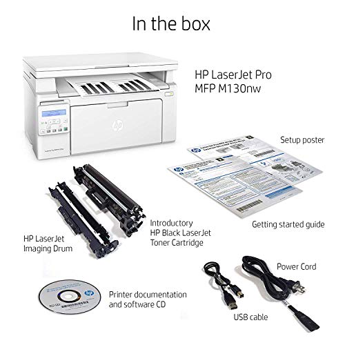 HP LaserJet Pro M130nw All-in-One Wireless Laser Printer, Works with Alexa (G3Q58A). Replaces HP M125nw Laser Printer