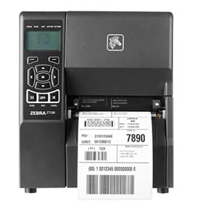 zebra technologies zt23042-d01a00fz series zt230 4″ dt tabletop printer, 203 dpi resolution, tear, power cord with us plug, serial/usb/net internal wireless 802.11n radio us and ca only, zpl