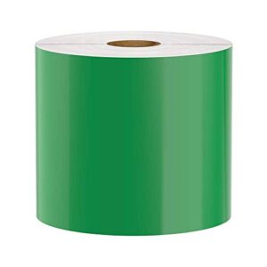 premium vinyl label tape for duralabel, labeltac, vnm signmaker, safetypro, viscom and others, green, 4″ x 150′