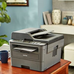 Brother DCP-L25 50DW Series Wireless Monochrome All-in-One Laser Printer - Print Copy Scan - Mobile Printing - Auto Duplex Printing - Up to 36 ppm - Up to 250 Sheets/Tray - ADF + HDMI Cable