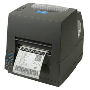 Citizen America CL-S621-GRY CL-S621 Series Thermal Transfer/Direct Thermal Barcode and Label Printer with USB/Serial Connection, 4" Maximum Print Width, 203 DPI Resolution, Gray