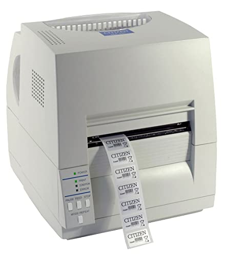 Citizen America CL-S621-GRY CL-S621 Series Thermal Transfer/Direct Thermal Barcode and Label Printer with USB/Serial Connection, 4" Maximum Print Width, 203 DPI Resolution, Gray