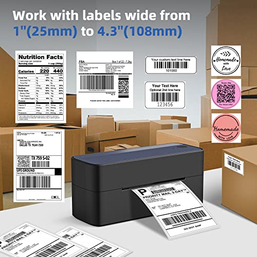 Phomemo Shipping Label Printer, 4x6 Thermal Label Printer for Shipping Packages & Home Small Business for Barcode, Address Printing Compatible with Amazon, Shopify, Etsy, Ebay, UPS, USPS, FedEx