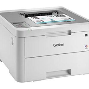 Brother HL-L32 10CW Compact Digital Color Laser Printer, 19ppm, 250-sheet, LCD, with Wireless and Mobile Device Printing, Durlyfish