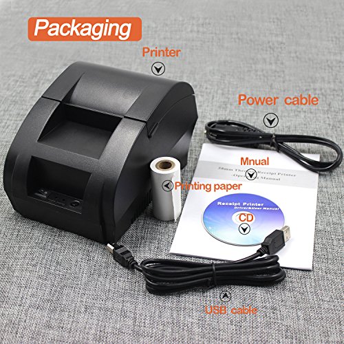 symcode 58MM USB Thermal Receipt Printer, High Speed Printing 90mm/sec, Compatible with ESC/POS Print Commands Set