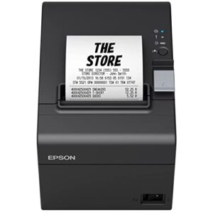 Epson TM-T20III Thermal Wireless POS Receipt Printer with Wireless Dongle, Black - WiFi, Ethernet, USB-B Interfaces and DK Port - 250mm/sec, 203 dpi, Auto-Cutter, DAODYANG Printer_Cable