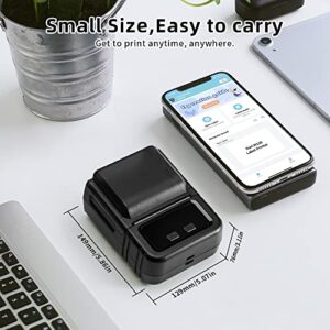 Itari M120 Label Makers Bluetooth Label Printer Label Maker Machine with Tape for Small Business, Envelopes, Candle, Jars, Clothes, Files, Compatible with Android & iOS System, Black